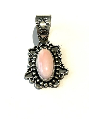 Native American Sterling Silver Handmade Navajo Pink Conch Shell ...
