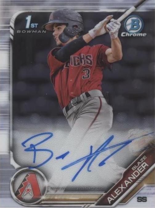 2019 Bowman - Chrome Prospect Autographs Blaze Alexander #CPA-BA (AU ...