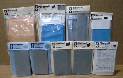 : Lot of (9) Pikestuff HO Layout Structures Kits .. All Factory Sealed ...