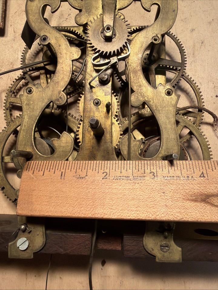 Antique Vintage Ogee Forestville Wall Winding Clock Movement PARTS ...