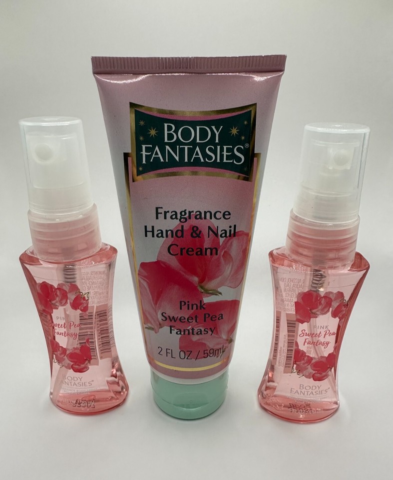 Body Fantasies 1.7oz & 1 oz Spray Lotion Travel Size Pack Of 4 PARFUMS ...