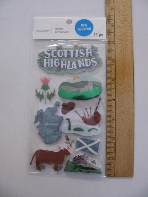 Recollections SCOTTISH HIGHLANDS Stickers Lot - 5 Packs SCOTLAND for ...