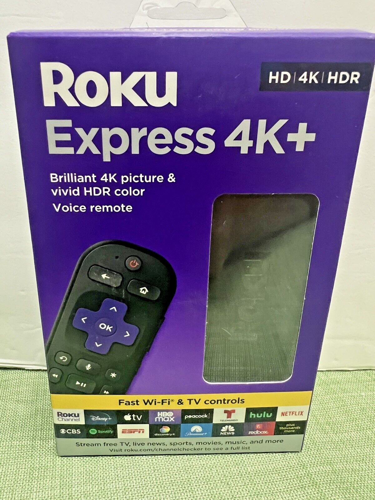 Roku Express 4K+ | Roku Streaming Device 4K/HDR Roku Voice Remote, Free ...
