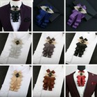 Men Pre-Tied Ribbon Rhinestone Neck Bow Tie Necktie Bow Knot Wedding ...