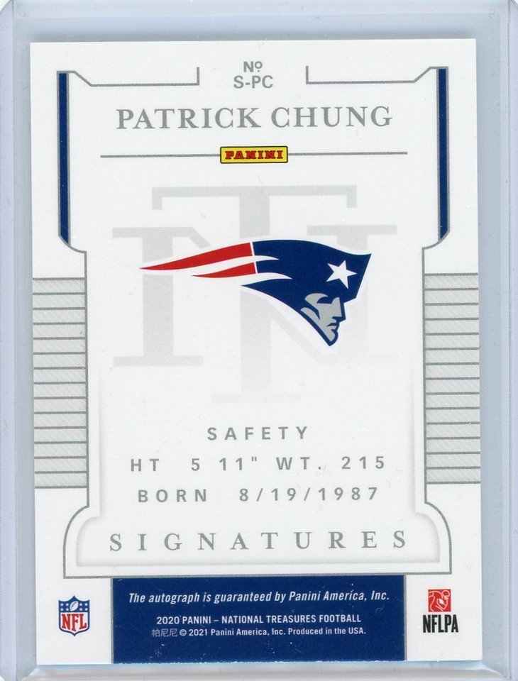 2020 Panini National Treasures Football Gold Autograph #S-PC Patrick ...