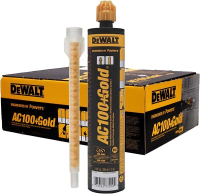 10 oz. Dewalt AC100+ Gold Quik-Shot Acrylic Epoxy Adhesive (CASE OF 12 ...