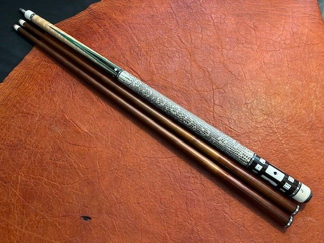 Jim Vest Custom Gambler Pool Cue With 2 Kielwood Shafts. Lizard Wrapped ...