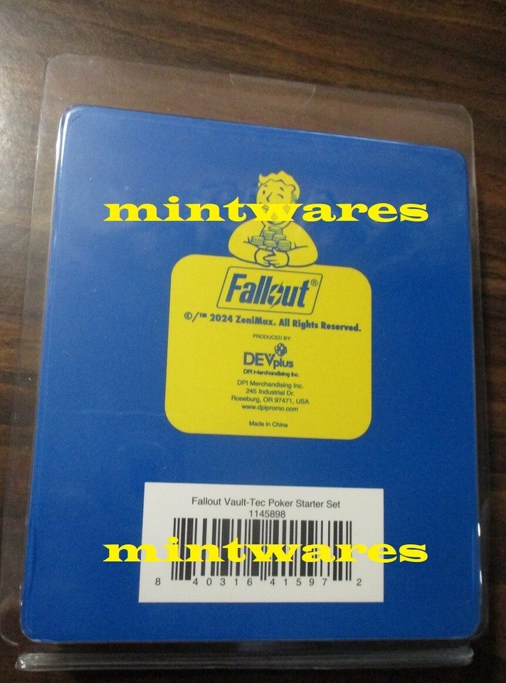 Fallout Vault Tec Poker Starter Set Playing Card Deck Dealer Coin ...