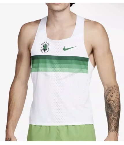 Nike Dri-Fit ADV Oregon Track Club Singlet White/Green DR5812-100 Men’s ...