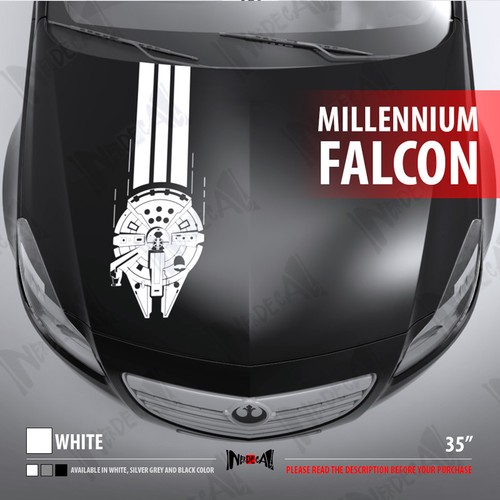MILLENNIUM FALCON HAN SOLO RACE HOOD STRIPES Car Vinyl Sticker Decal | eBay