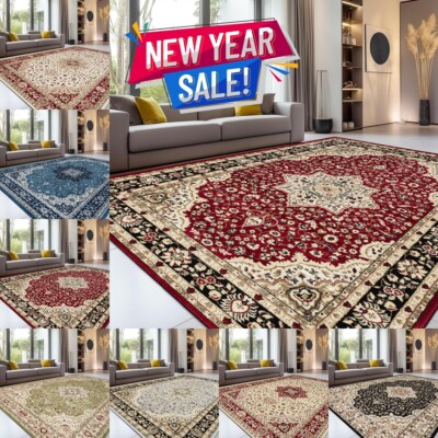 Non Slip Large Traditional Rugs Bedroom Carpet Living Room Hallway ...