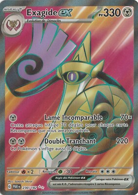 🌹Carte Pokemon Exagide Ex Full Art 230/182 EV4 Faille Paradoxe Neuve VF ...