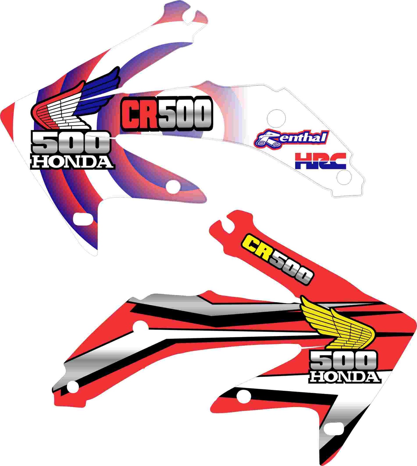 Cr500 Conversion Graphics Kit for any Year Shroud 1996-2012 crf cr 500 ...