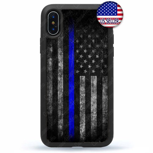 USA Flag Police Blue line Phone Case For iPhone 17 16 15 14 13 12 Pro ...