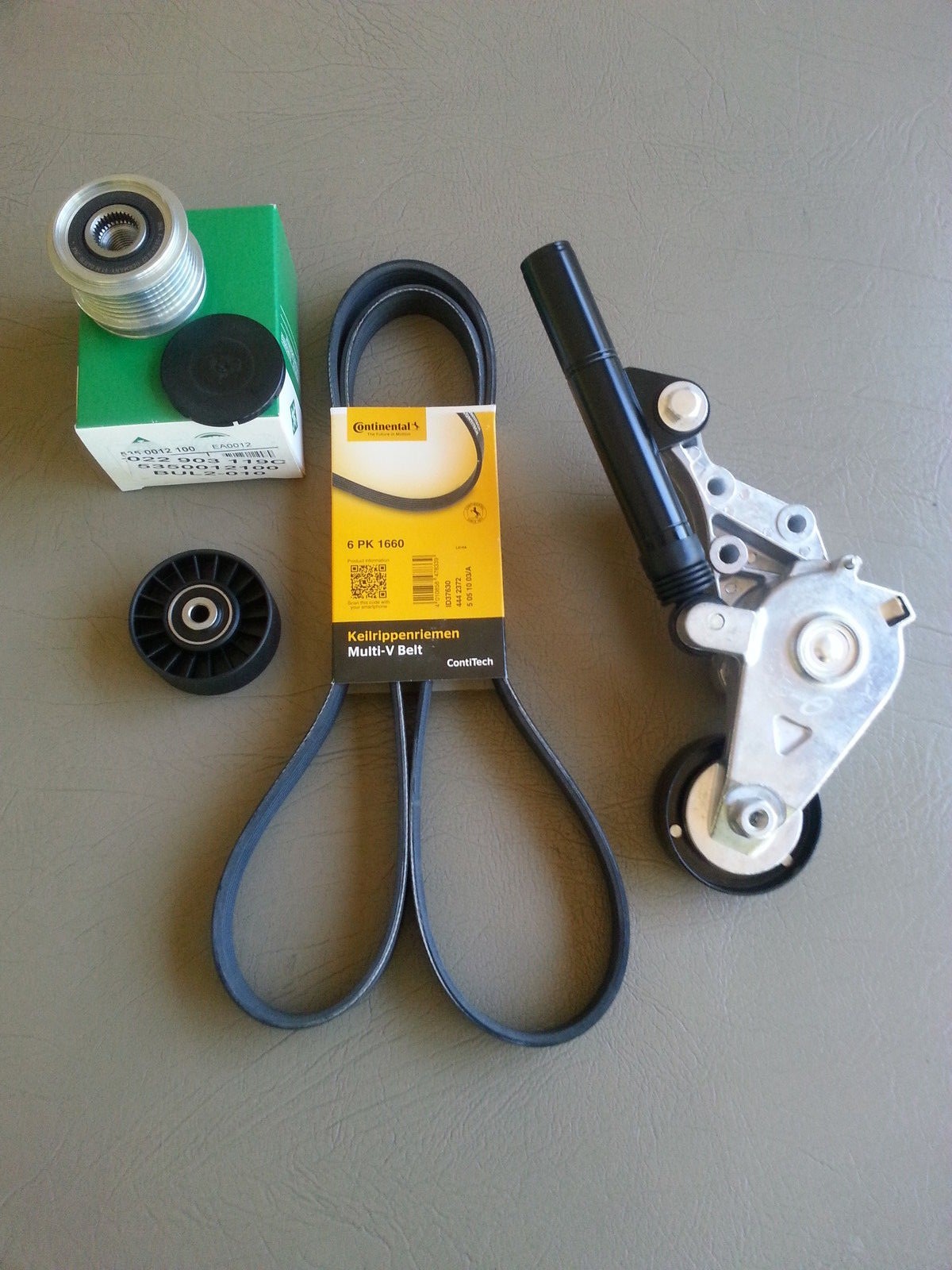 VW ALH TDI SERP BELT TENSIONER WITH BELT ROLLER ALT PULLEY GOLF JETTA ...