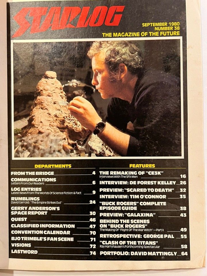 Starlog Magazine Number 37 August Interview Harrison Han Solo Ford ...