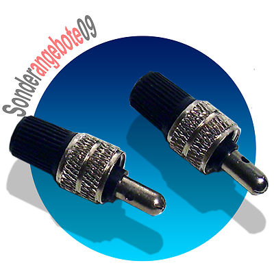 2x Fahrrad Ventile Fahrradventil + Muttern + Kappen Blitzventil ...