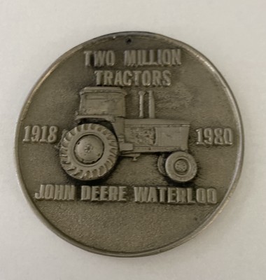 John Deere Waterloo Two Million Tractors 1980 Medallion (vintage) (M ...