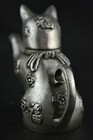 Chinese Collectible Decorate Handwork Old Tibet silver carving cat ...