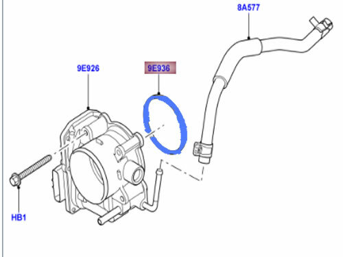 GENUINE LAND ROVER THROTTLE BODY GASKET LR3 LR4 4.0 V6 4650787 NEW | eBay