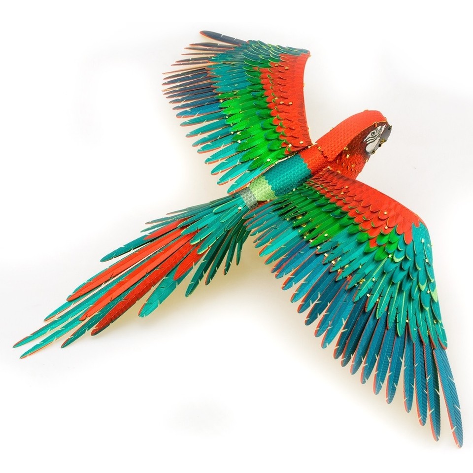 Fascinations ICONX PARROT Jubilee Macaw the Bird 3D Metal Earth Model ...