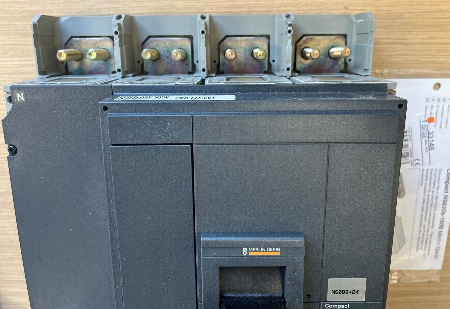 SCHNEIDER 33423 800AMP 4POLE PANELBOARD MCCB COMPACT NS800NA MERLIN ...