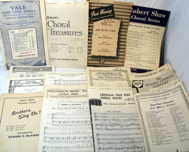 Vintage Sheet Music Booklets Lot of 15 for Voices, Choral, Choruses ...