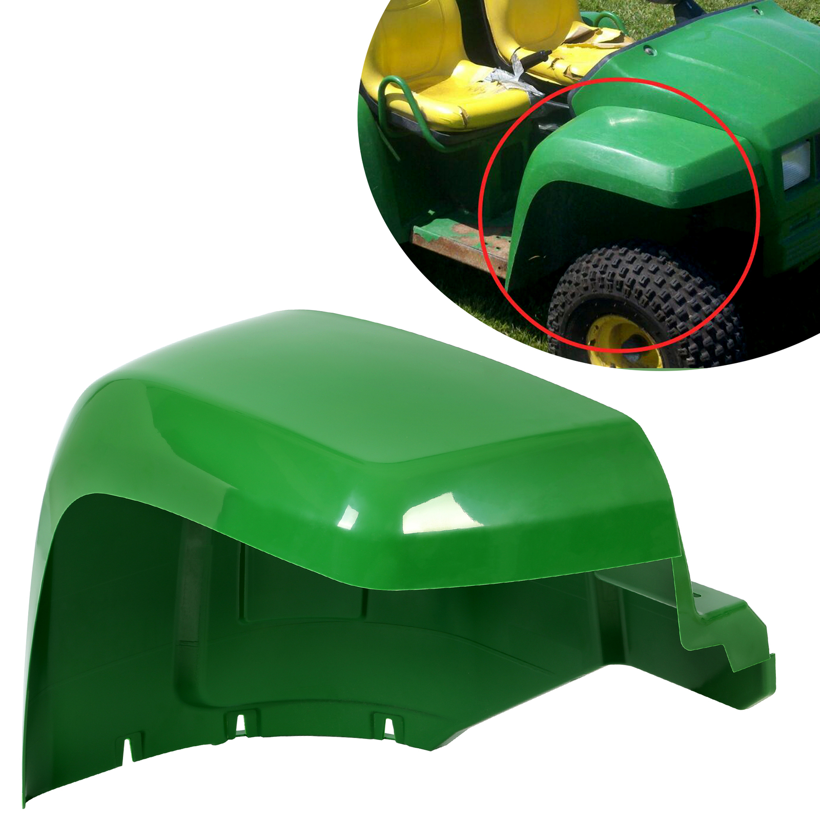Passenger Side Green Front Right Fender for John Deere Gator 4X2 6X4 ...