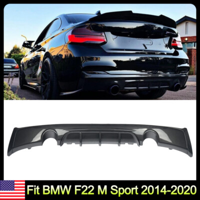 Rear Bumper Diffuser Lip For BMW F22 M240i M Sport 2014-2020 Carbon ...