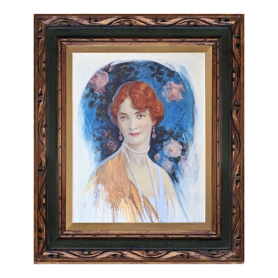 PERCY SPENCE (1868-1933) RARE Original Portrait Art Deco Great Gatsby ...