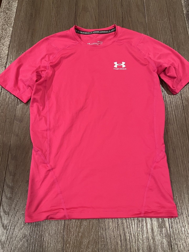 Mens Jock Under Armour Shiny Spandex Compression Shirt Pink Large | eBay