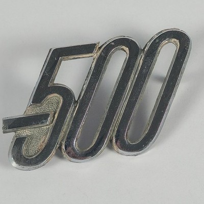 VINTAGE 500 CHROME CAR EMBLEM DECAL | eBay