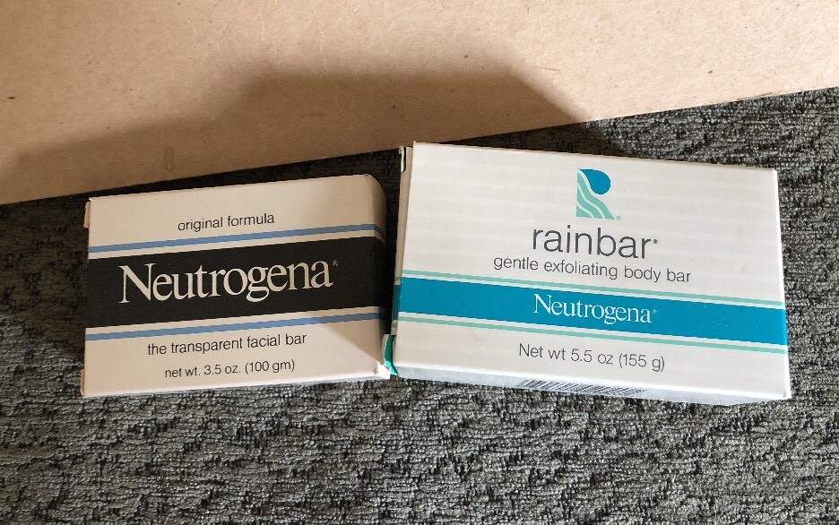 2 Neutrogena Soaps Gentle Exfoliating Body Bar 5.5oz & Facial Bar 3.5 ...