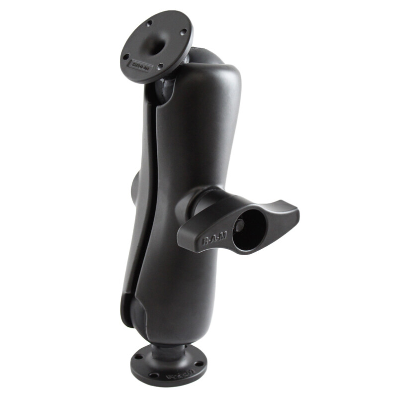 RAM Mount 2.25" Ball Dual Round AMPS Plate Drilldown Mount Assembly RAM ...