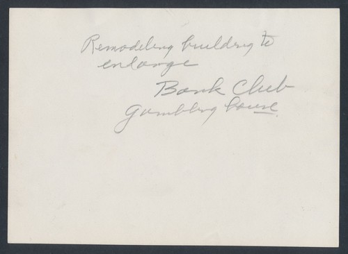 1931 REMODELING THE "BANK CLUB" Reno, Nevada (With Old Motorcycle ...