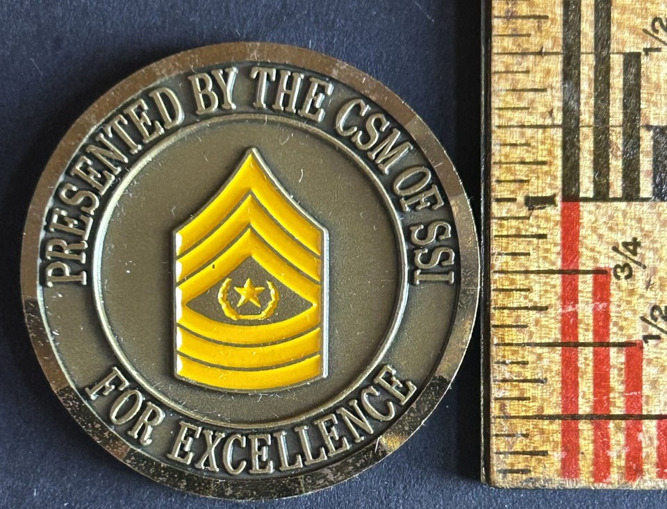 US Army Soldier Support Institute CSM Challenge Coin Fort Jackson South ...