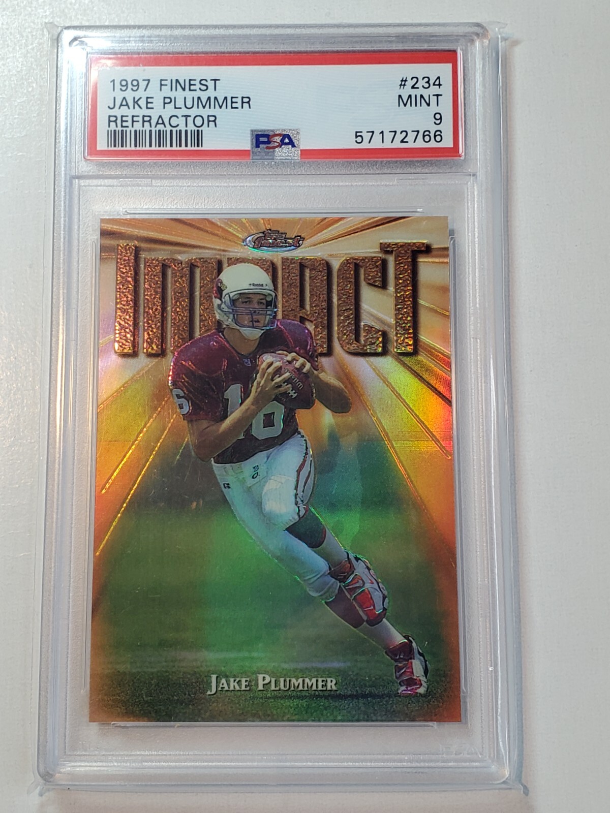 Jake Plummer PSA 9 Mint 1997 Topps Finest Refractor Rookie 234 RC card ...