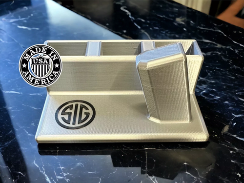 Display stand With 3 magazine holders for Sig Sauer P365 Gun Silver And ...