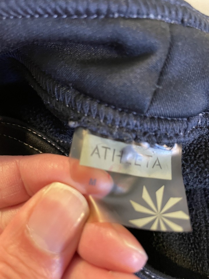 Athleta Stretch Pants size Medium Black Pockets 30” Inseam | eBay