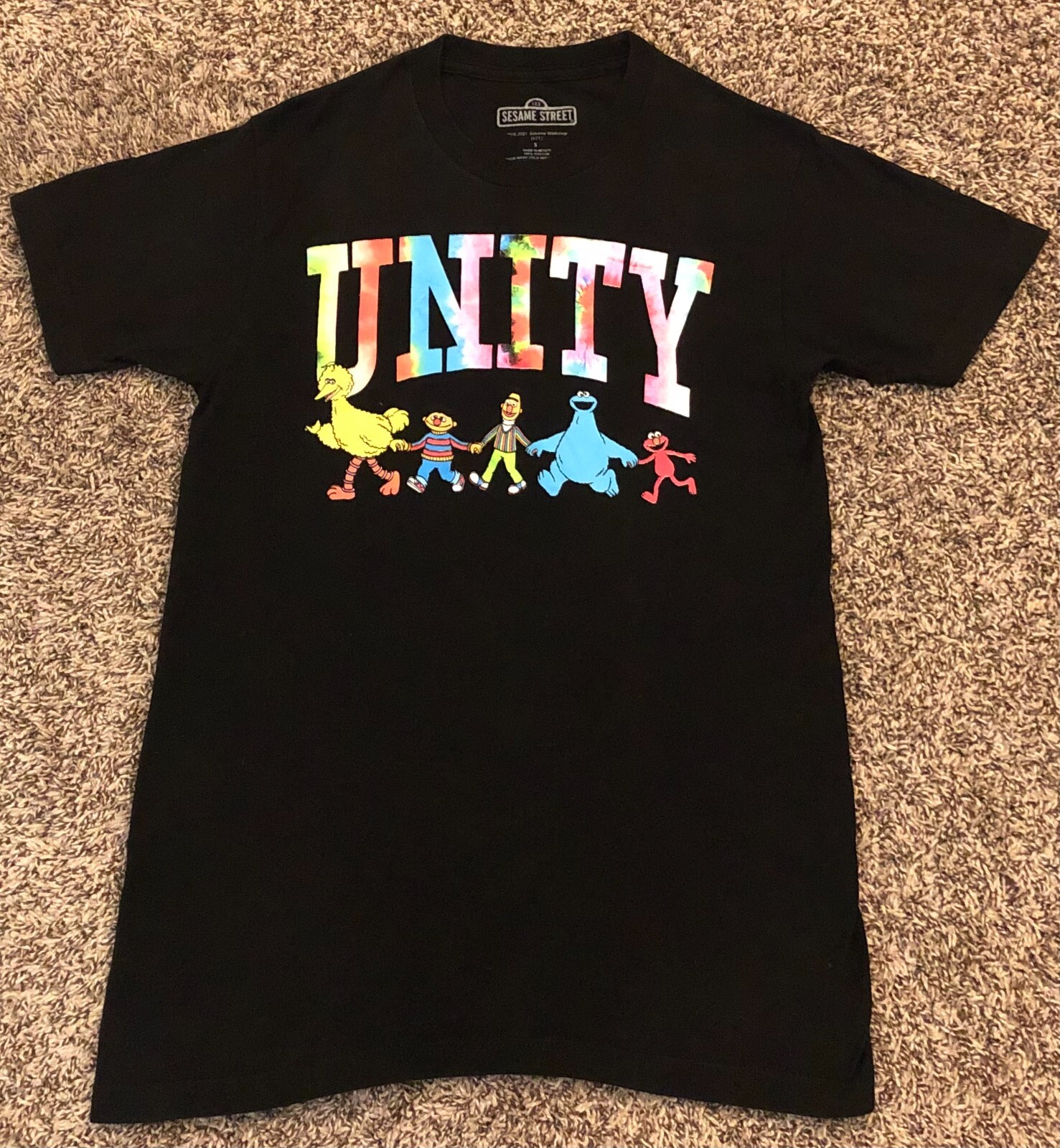 RARE Sesame Street Workshop Unity Pride Men's Black T… - Gem