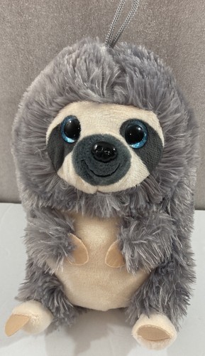 Nanco Gray Sloth 8" soft plush w/blue glitter eyes | eBay