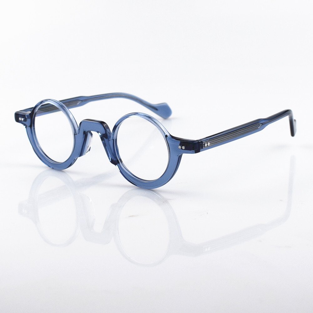 Small Round 39mm Retro Eyeglasses Frames Acetate Full Rim Durable ...