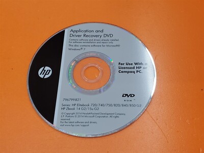 ⭐️⭐️⭐️⭐️⭐️ HP Application And Driver Recovery DVD Windows 7 796799-B21 ...
