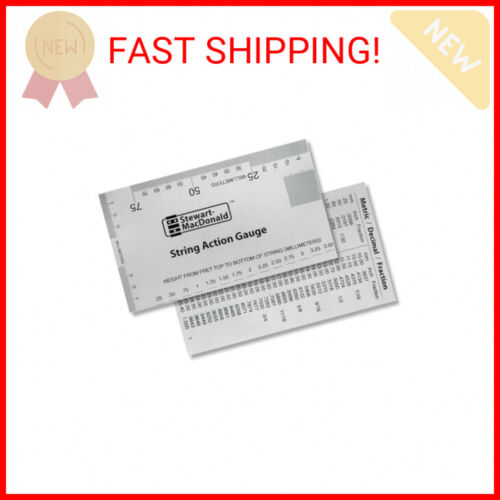 StewMac String Action Gauge And Ruler, Metric, Stainless Steel ...