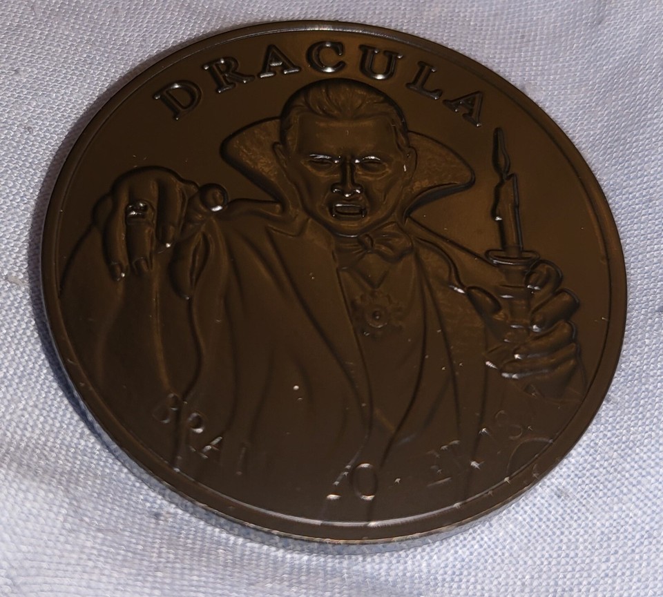 Frankenstein Count Dracula Dark Black Silver Coin Castle Halloween ...