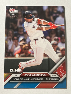Jamie Westbrook 1st MLB Hit - 2024 MLB Topps Now #263 Red Sox Call Up ...
