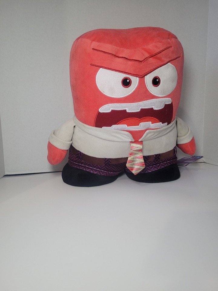 Disney Store Inside Out 2 Emotion Anger 9" Soft Plush Stuffed Toy Red ...