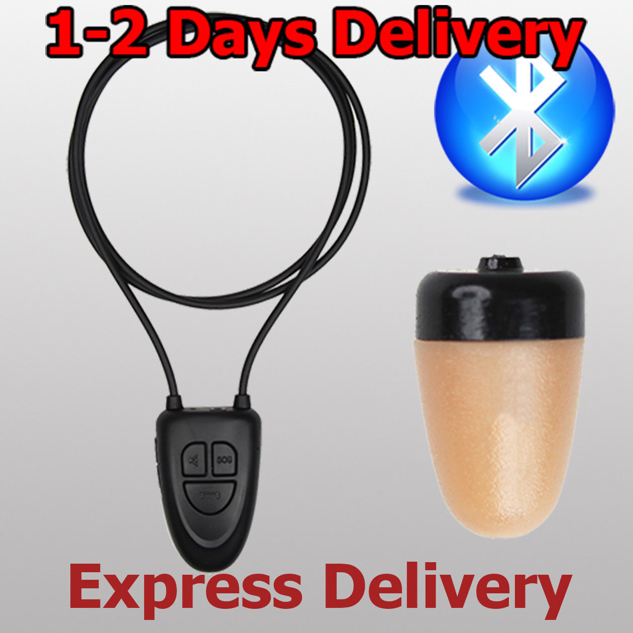 Spy Earpiece Micro Invisible Induction Wireless Earphone Bluetooth Neck Loop | eBay