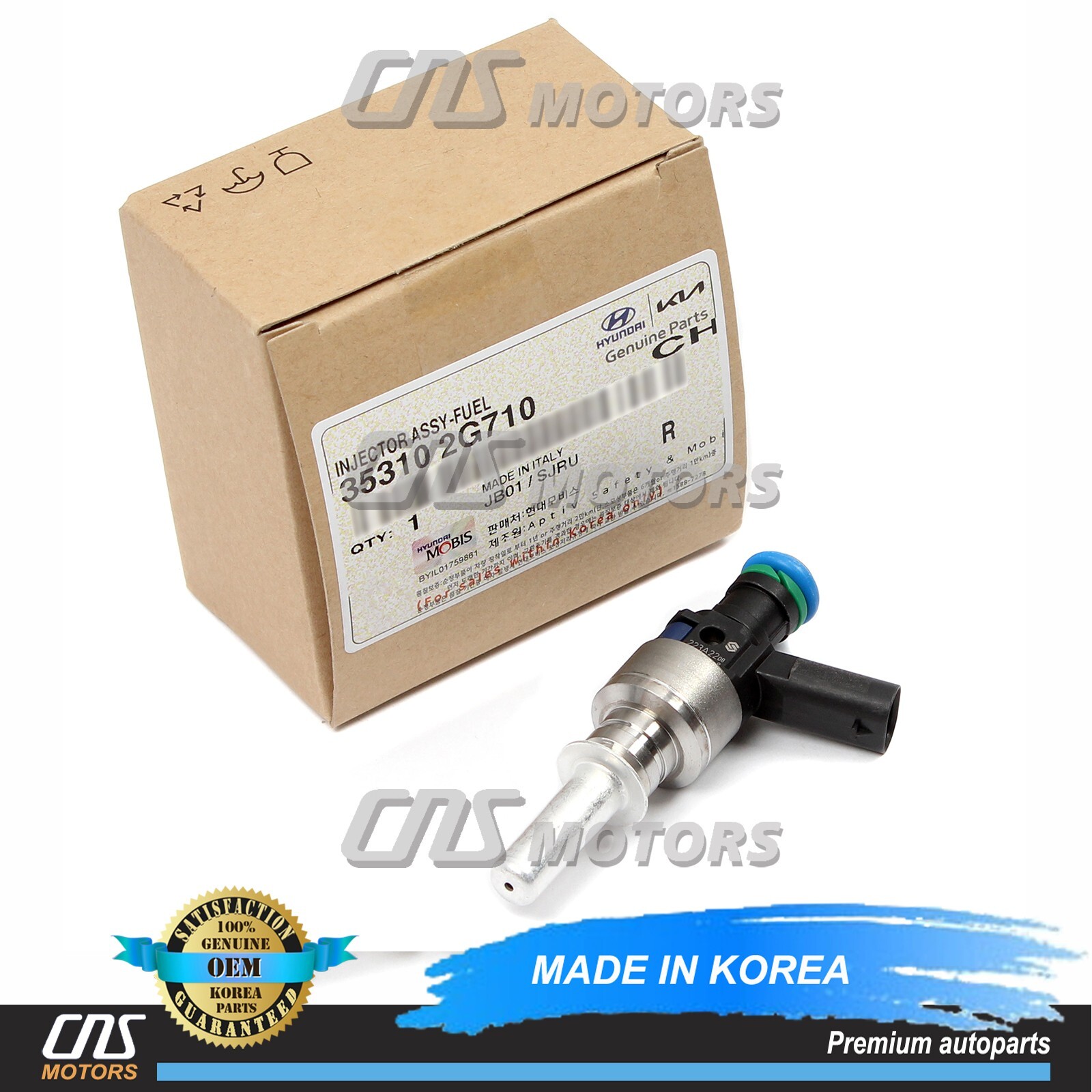 GENUINE Fuel Injector for 11-16 Hyundai Kia 2.4L 353102G710 Check ...