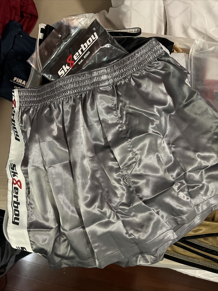 Shiny Satin Sk8erboy Boxers Shorts Small-Silver | eBay